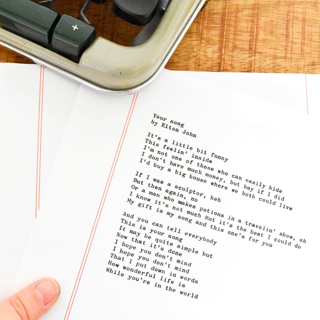 Southworth Red Ruled Vintage Typewriter Paper – Amsterdam Typewriter